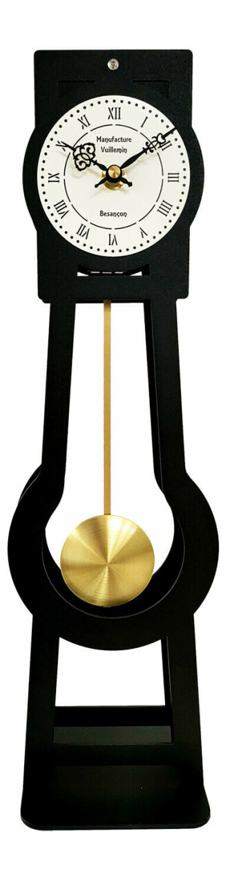 Mini comtoise moderne en inox sans sonnerie