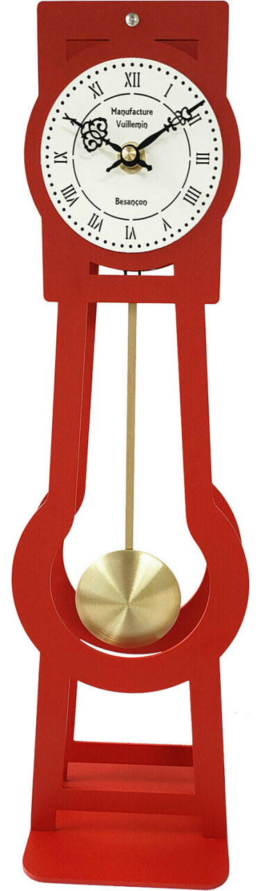 Mini comtoise moderne en inox sans sonnerie